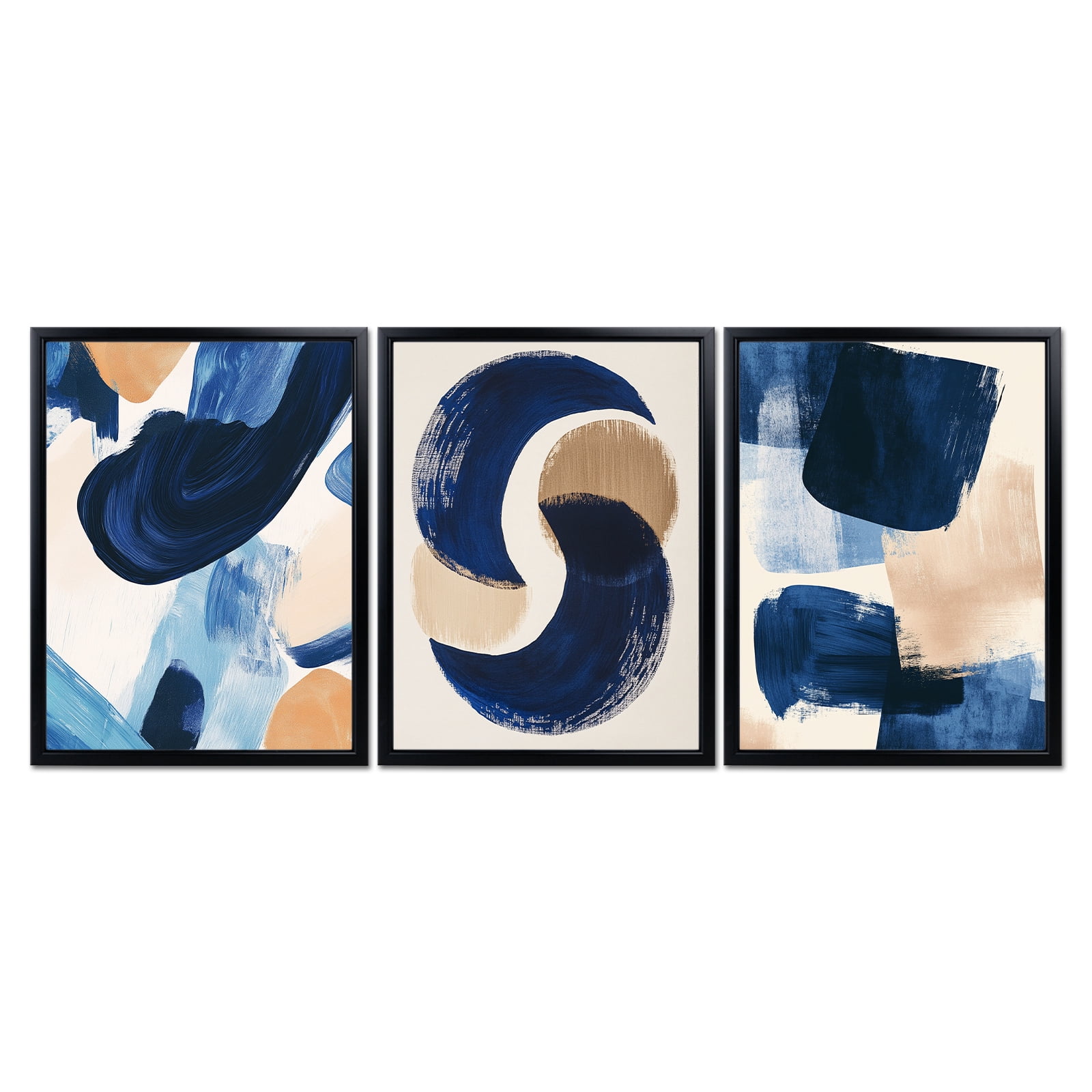 Furnster Framed Abstract Graffiti Canvas Art 3 Pcs Wall Decor Set 12 ...