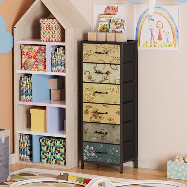 Household Essentials 3 Drawer Dresser, Narrow Storage Chest, Multi ...