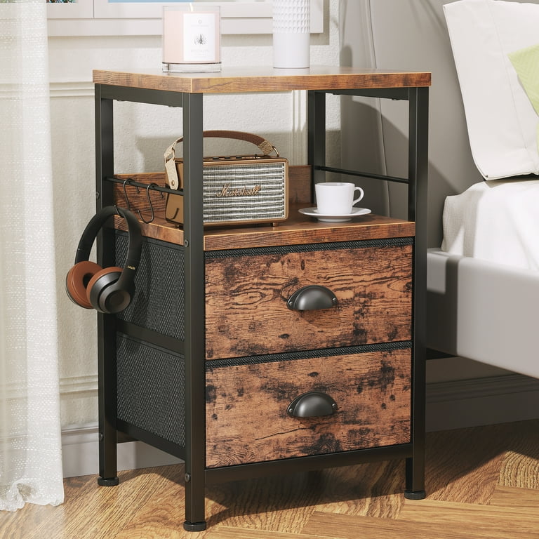 Rustic brown nightstand store