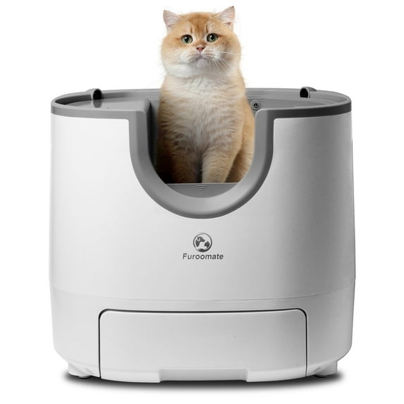 Furoomate Self-Cleaning Cat Litter Box, Large Capacity, Open-Top Design ...