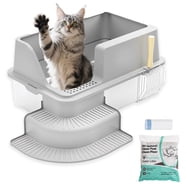 Skywin Pellet Cat Litter Box (Grey) - Perfect for Pine Pellets ...