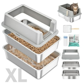 Stainless Steel Litter Boxes in Cat Litter Boxes - Walmart.com