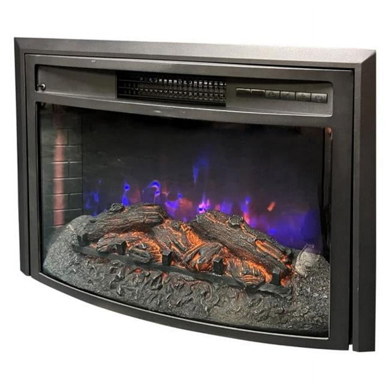 Furrion Indoor Electric Fireplace with Remote, 26 ft. Greystone Curved ...