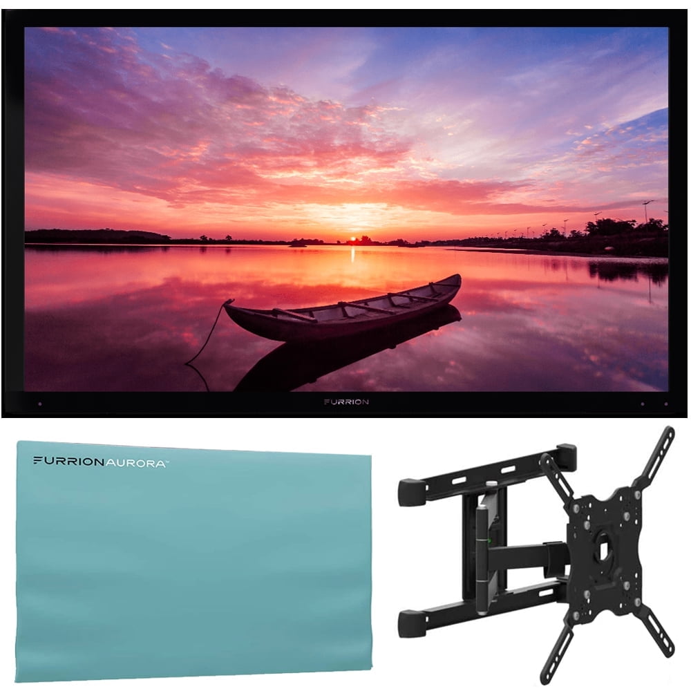 Furrion FDUF43CBR 43 Inch Full Shade 4K Ultra HD Outdoor TV Bundle with ...
