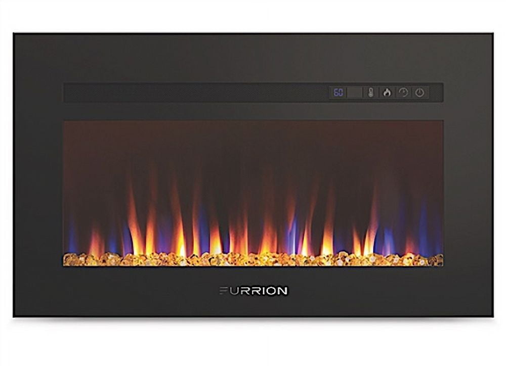 Furrion FF30SC15A-BL Recessed Electric Fireplace With Crystals, 30 ...