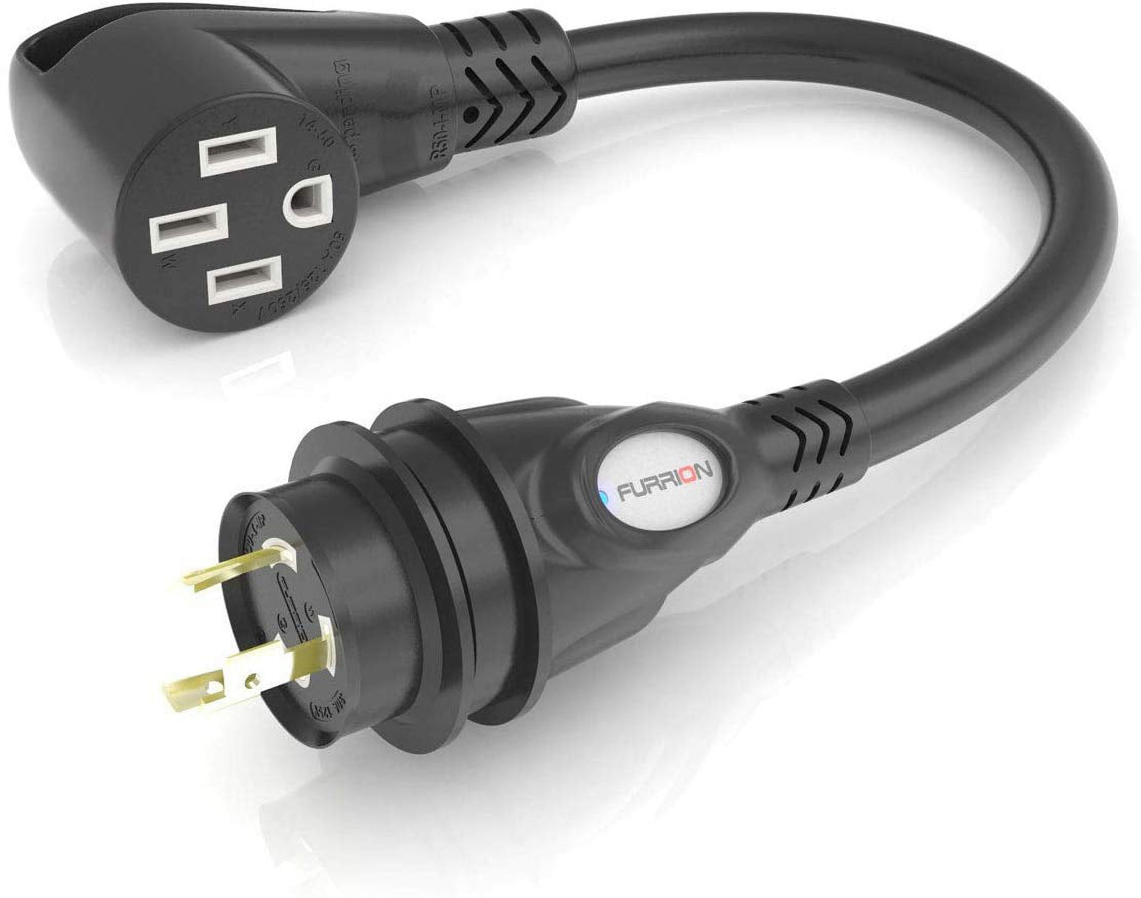 Furrion FP5230R-SB Pigtail Adapter 50A RV Connector to 30A Marine Plug ...