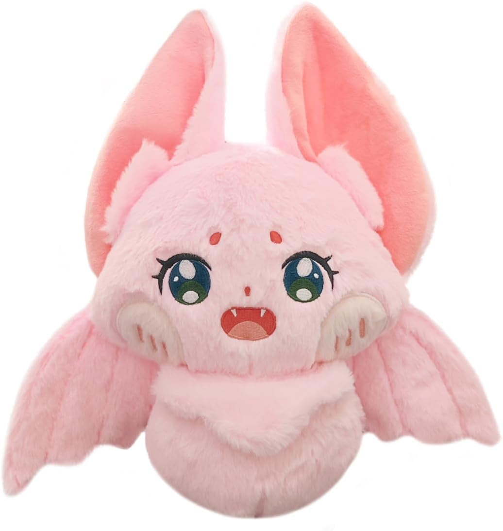 Furry Black Bat Stuffed Animals Lovely Bat Plush Toy Crazy Bat Plushie ...