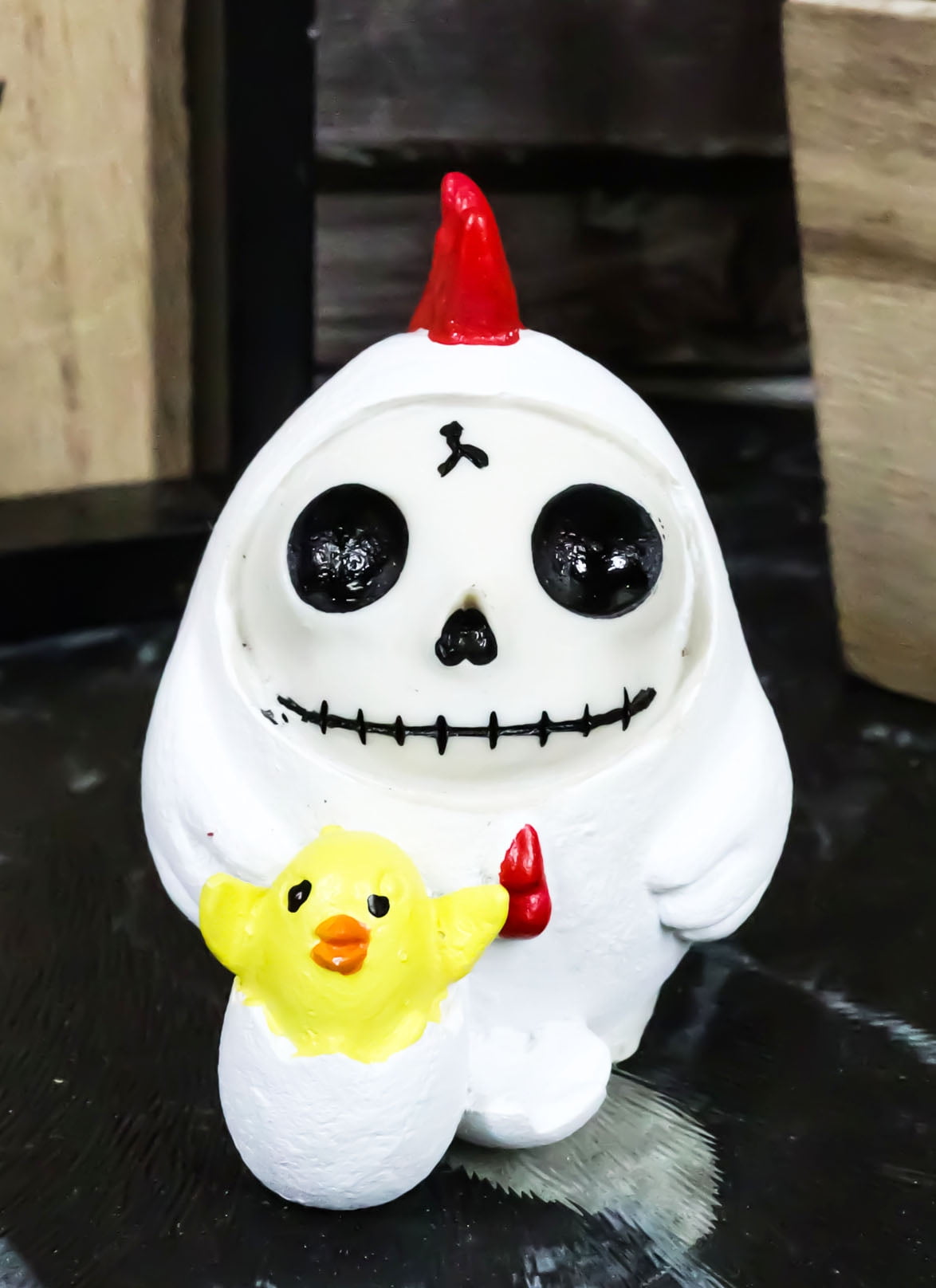 Furry Bones The White Hen Chicken Nugget Costumed Skeleton Figurine ...