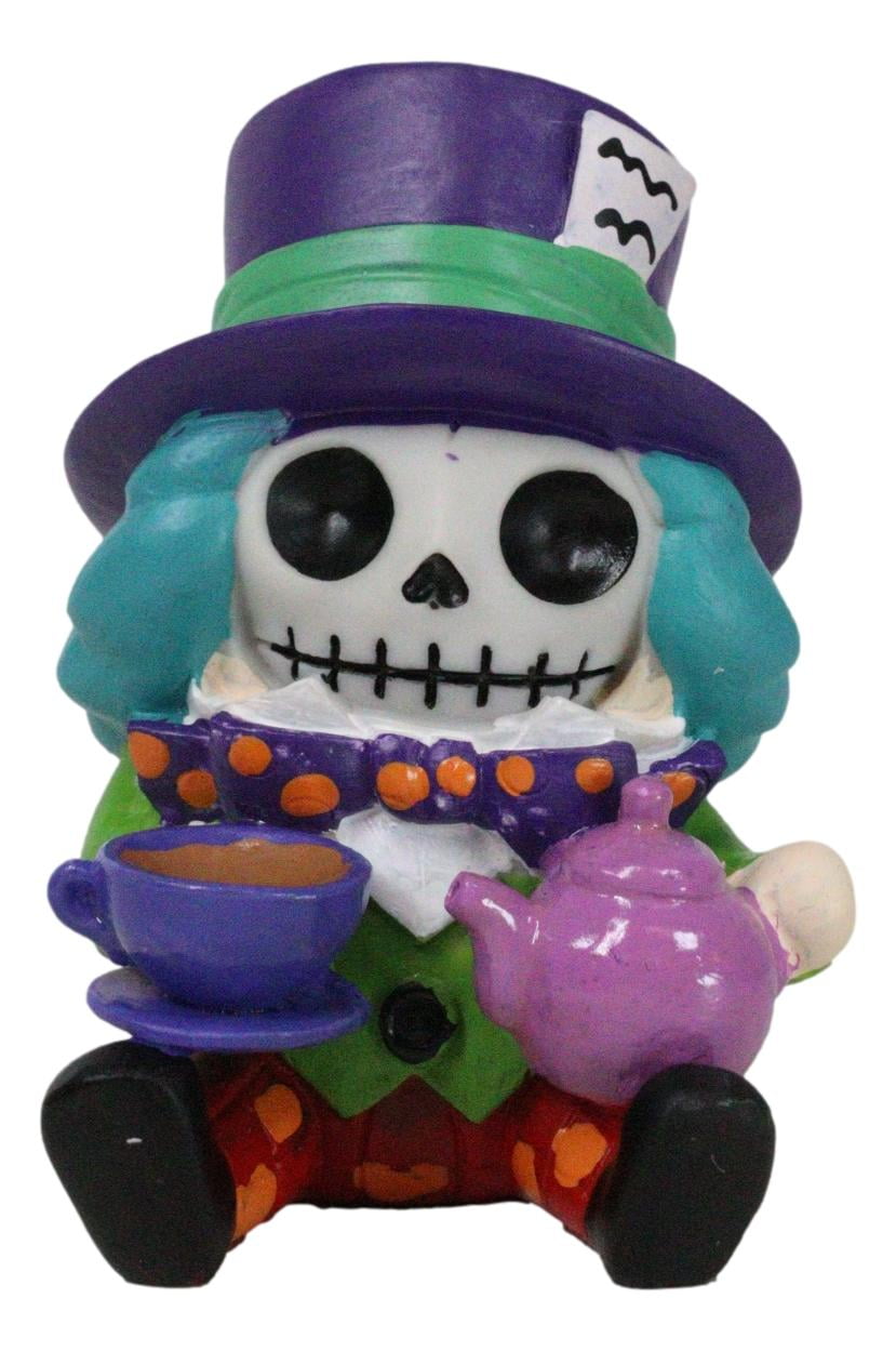 Furry Bones Whimsical Wonderland Mad Hatter Alice Skeleton Figurine ...