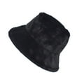 Furry Bucket Hat for Women, Winter Thermal Windproof Fleece Hat, Cozy ...