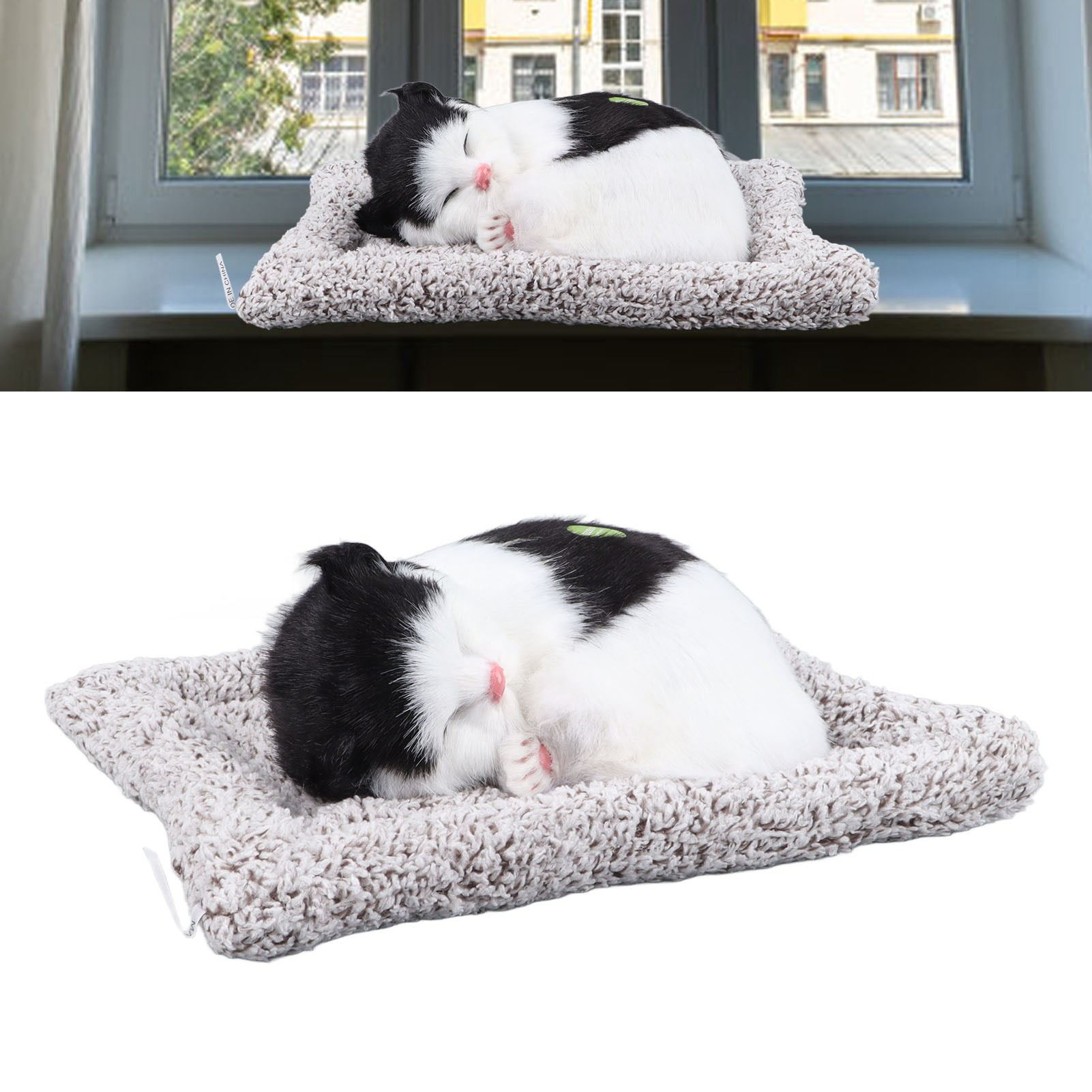 Furry Cat Figurine Realistic Collectible High Simulation Decorative ...