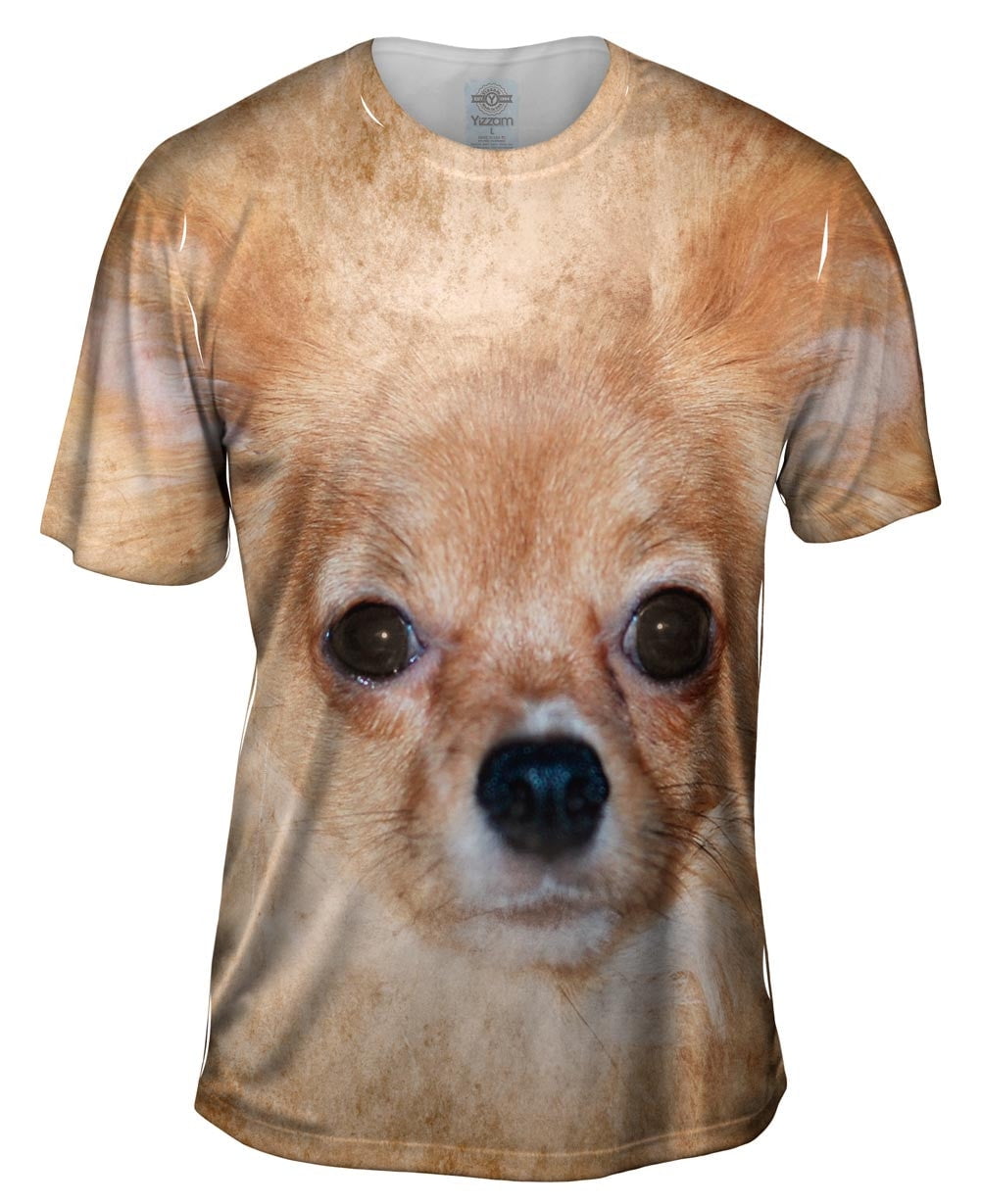 Furry Chihuahua Dog Face Mens T-Shirt All Over Print - Walmart.com
