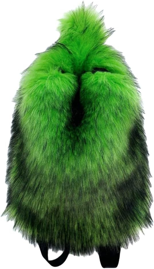 Furry Daypack Plush Shoulder Bag Women Small Faux Fur Backpack for ...