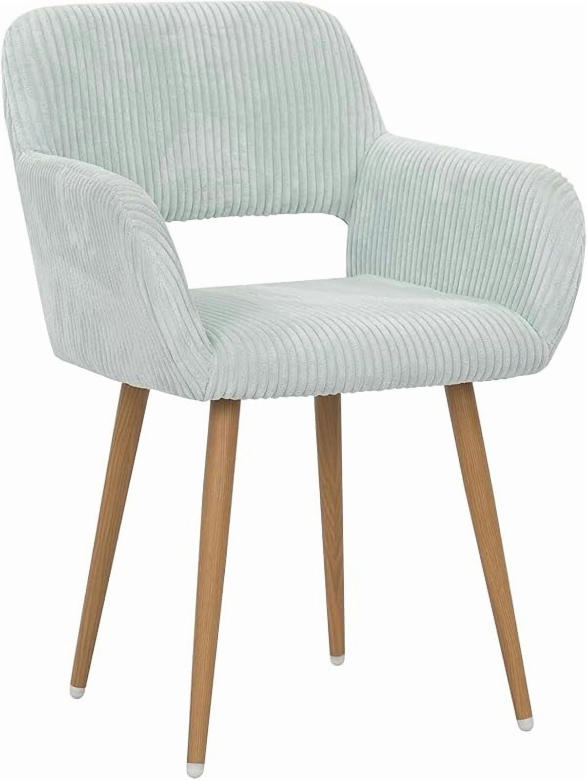 Furry Desk Chair, Mid-Century Modern Accent Comfy Armchair with Faux ...