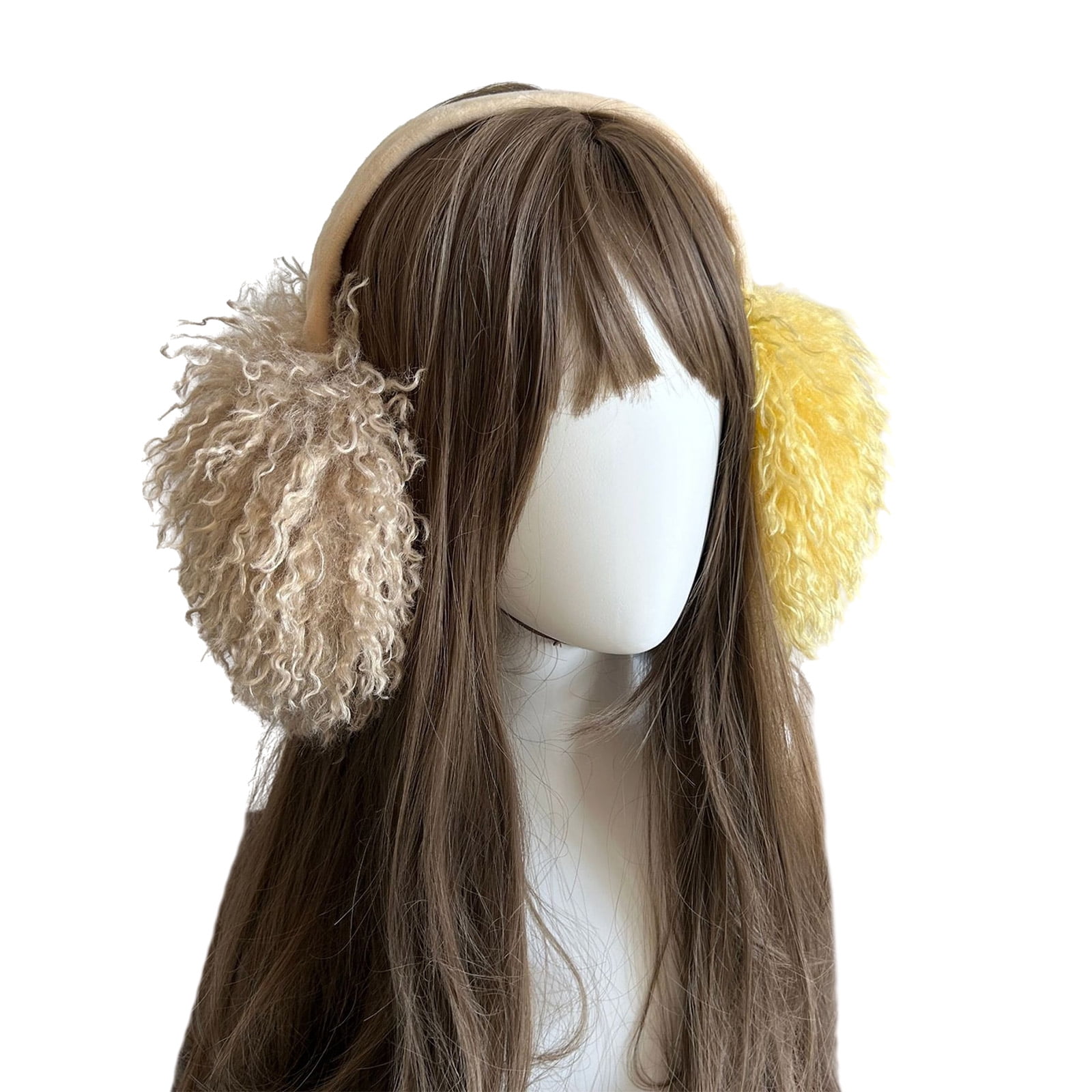 Furry Ear Warmers Snowboarding Fleecy Ear Muffs Cold Weather Insulated ...