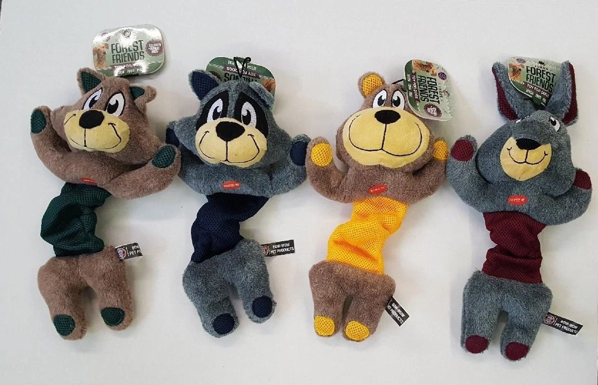 Furry Forest Friends Dog Toys ~ They Squeak And Have A Bungee Body ...