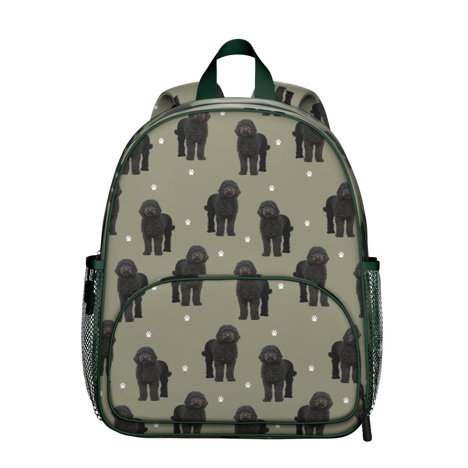 Furry Friend Student Backpack – Adorable Puppy Paw Print with Bone and ...