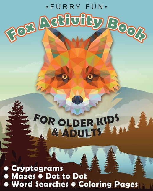 Furry Fun Furry Fun: Fox Activity Book for older kids & adults ...