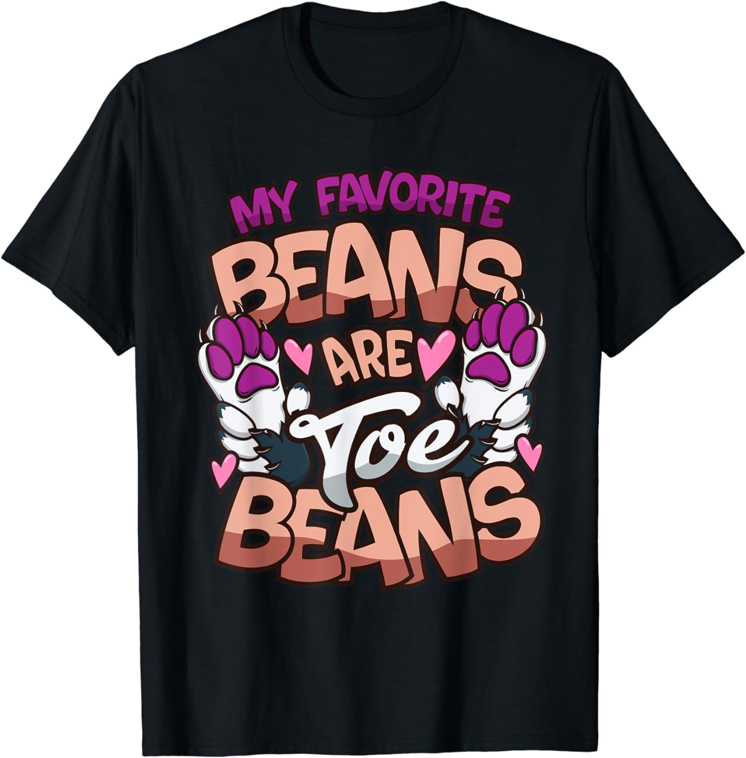 Furry Fursona Fandom My Favorite Beans are Toe Beans T-Shirt - Walmart.com