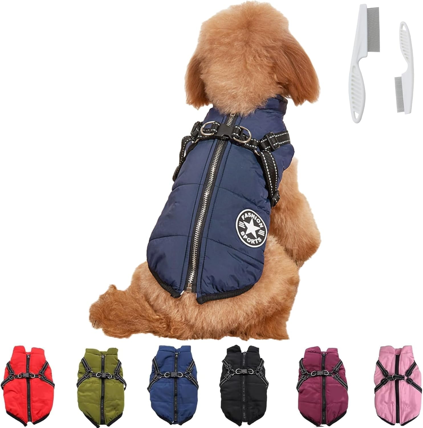 Furry King Dog Winter Coat，Furry King Dog Winter Coat With Harness ...