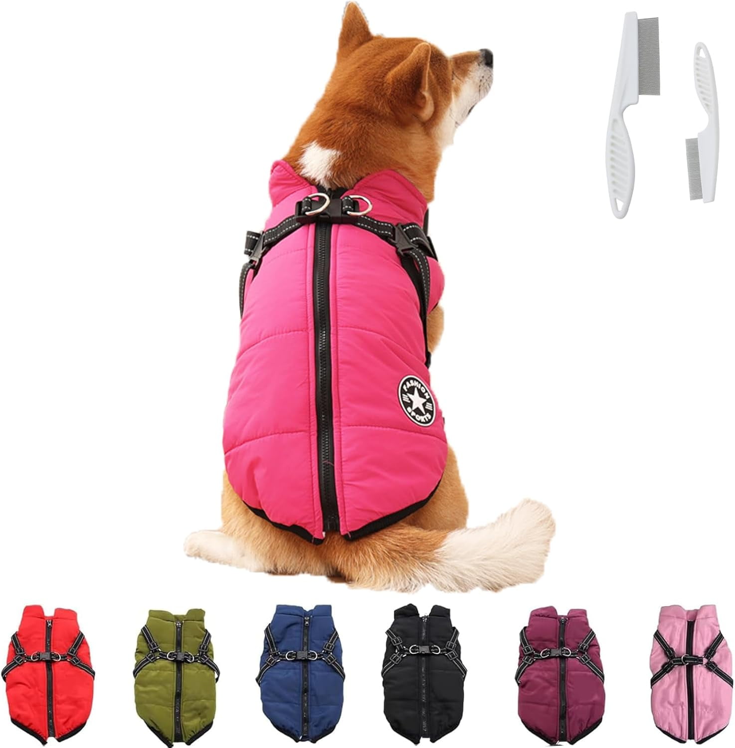 Furry King Dog Winter Coat, Furryking 3 in 1 Winter Jacket for Dogs ...