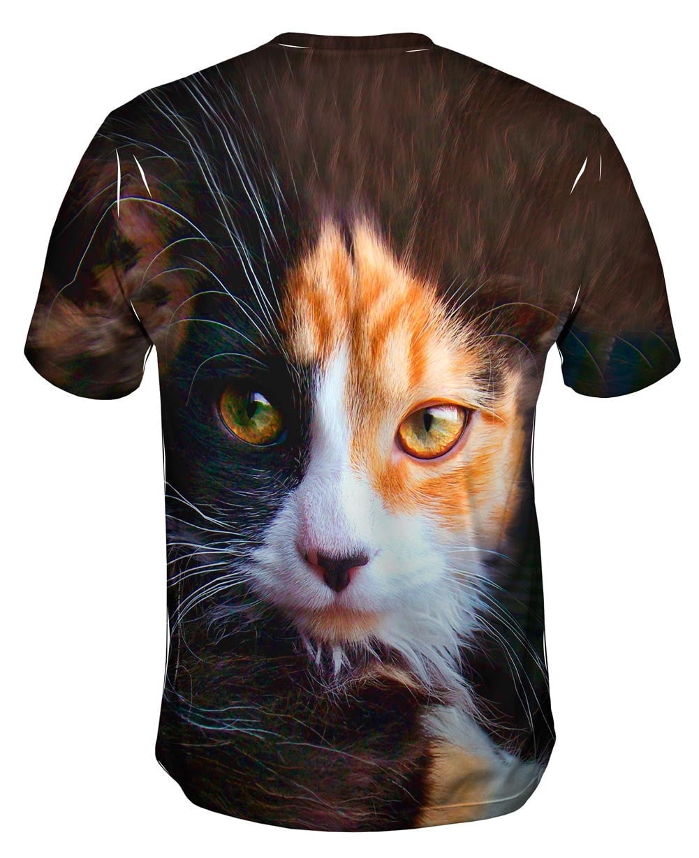 Furry Kitty Cat Face Mens T-Shirt All Over Print - Walmart.com