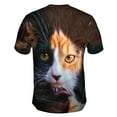 Furry Kitty Cat Face Mens T-Shirt All Over Print - Walmart.com