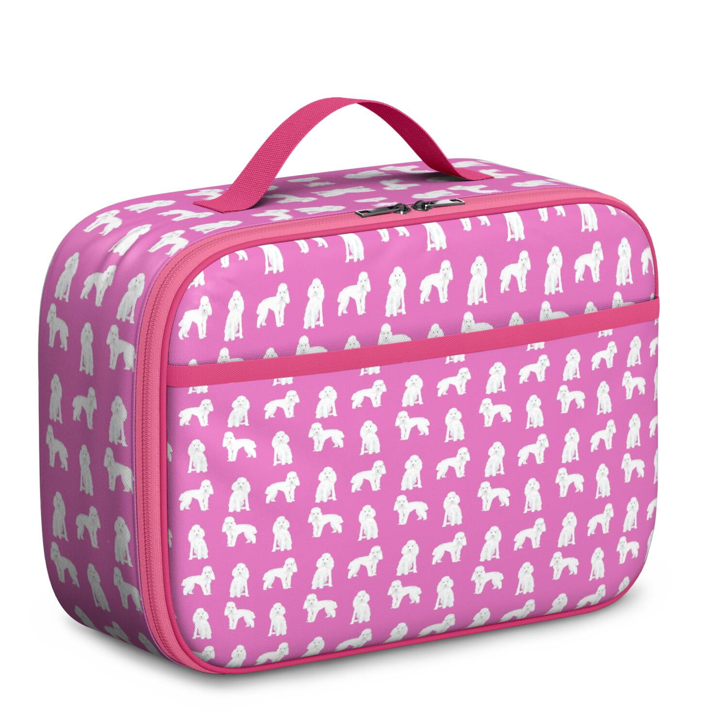 Furry Lunch Bag – Vintage Dog Illustration Floral Dog Design Insulated ...