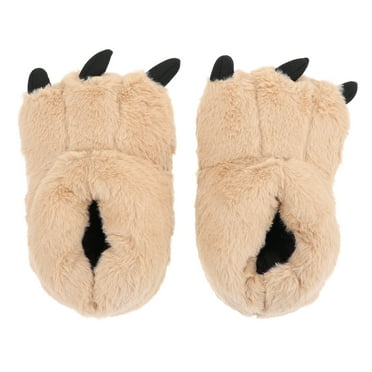 LazyOne Animal Paw Slippers, Brown Bear, Unisex, Furry, X-Large ...