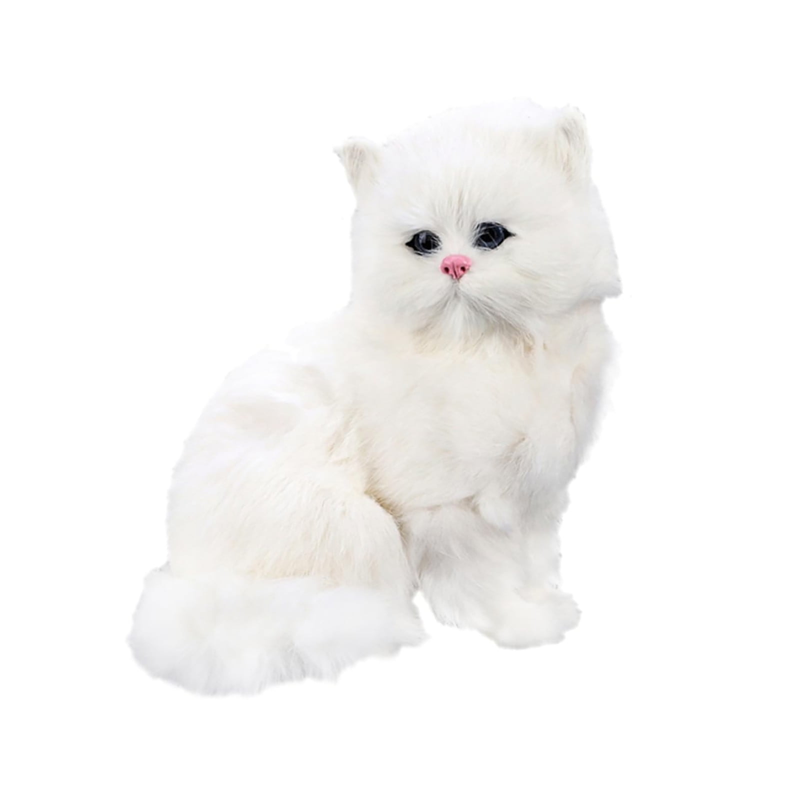 Furry Persian Cat Animal Model Figurine Art Crafts Table Ornaments ...