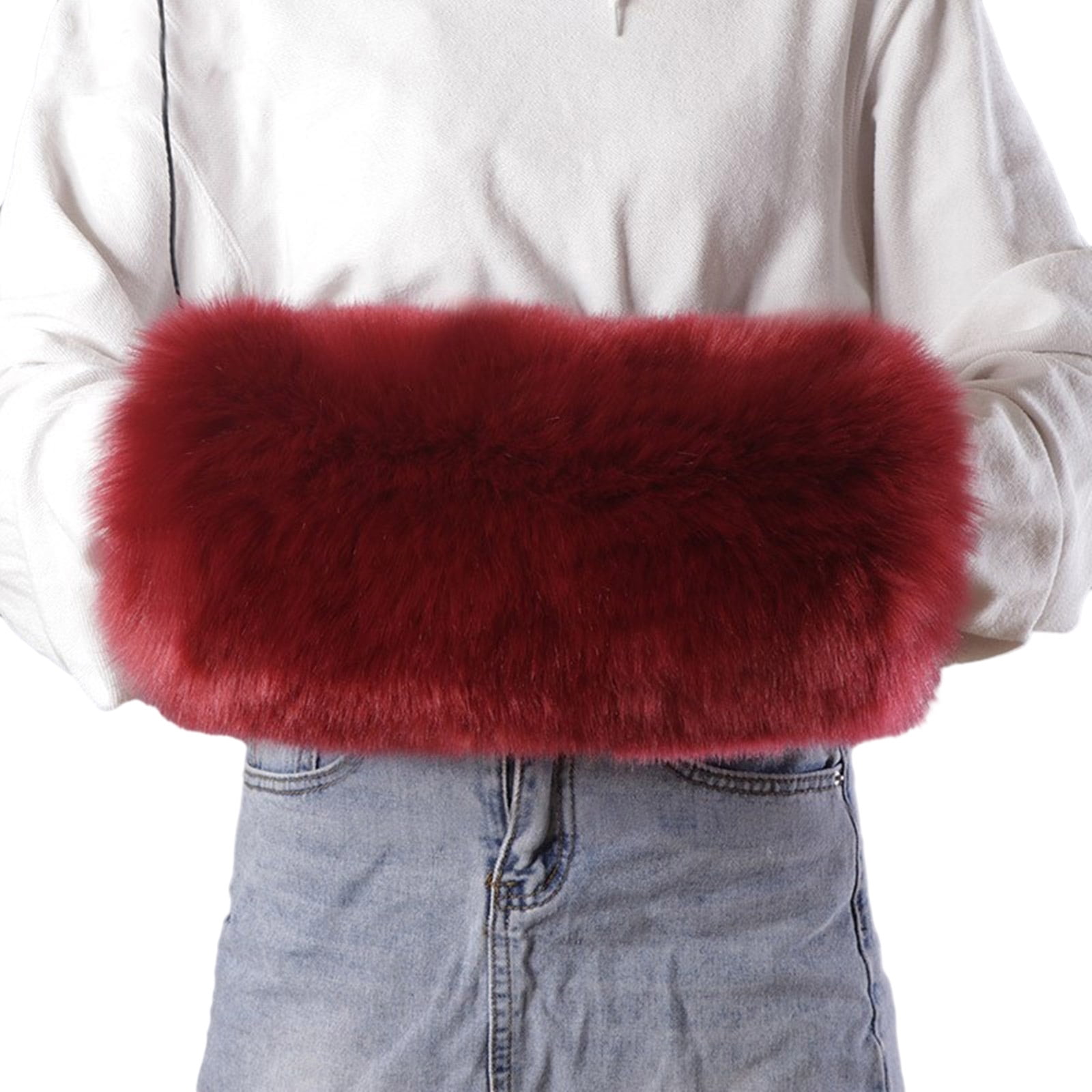 Furry Plush Hand Muffs for Women Girl Lightweight Thicken Faux Furs ...