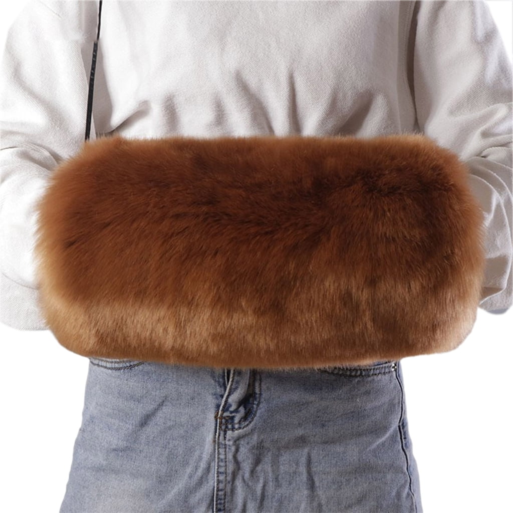 Furry Plush Hand Muffs for Women Girl Lightweight Thicken Faux Furs ...
