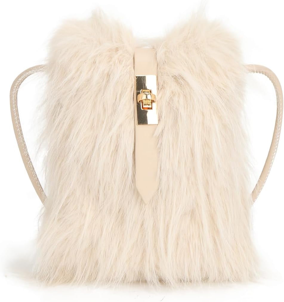 Furry Purse, Faux Fur Crossbody Bag Y2K Fluffy Bag Fuzzy Purses for ...