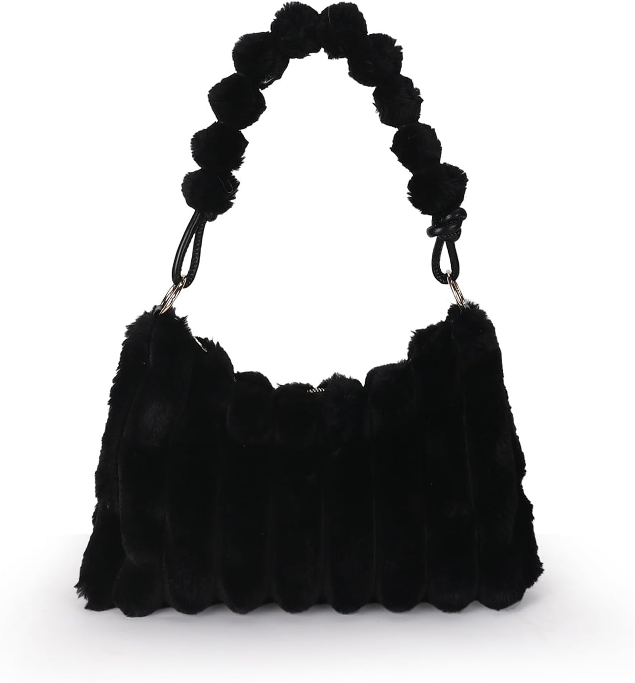 Furry Purse for Women Y2K Fluffy Shoulder Bag Faux Fur Purse Fuzzy Tote ...