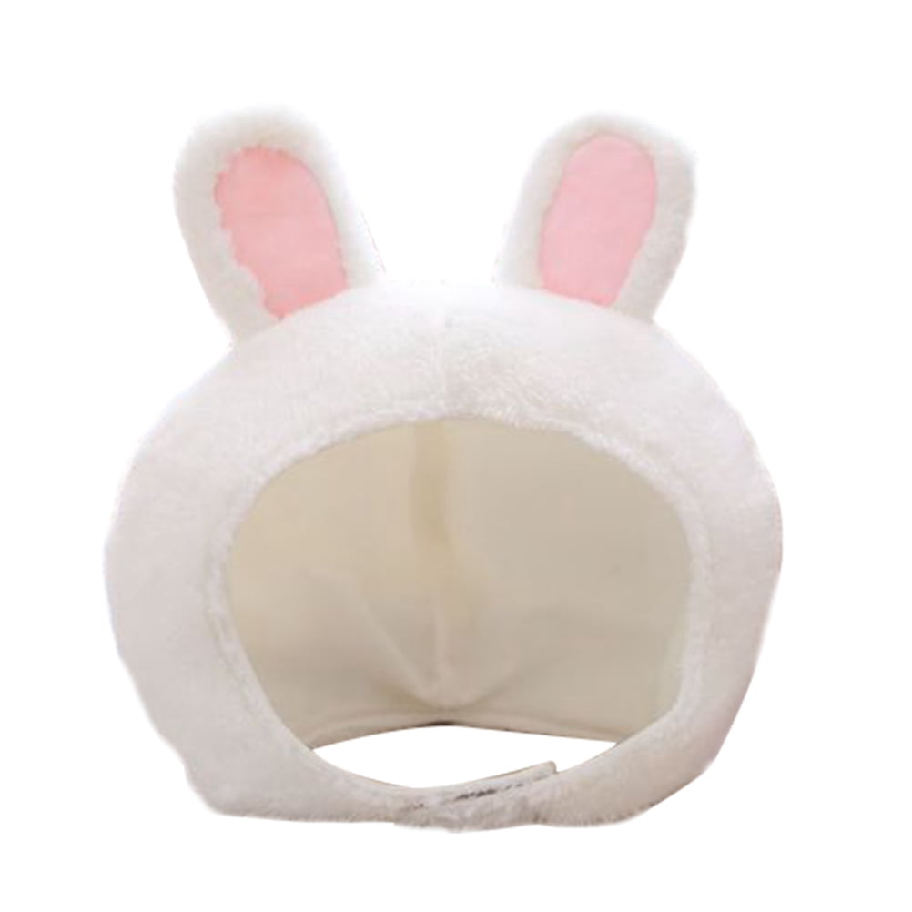Furry Rabbit Head with Ears Short-pile Velour Warm Cartoon Bunny Hats ...
