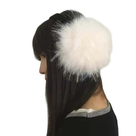 Furry and Warm Simple Plush Ear Warmer for Winter Outdoor Activities ...
