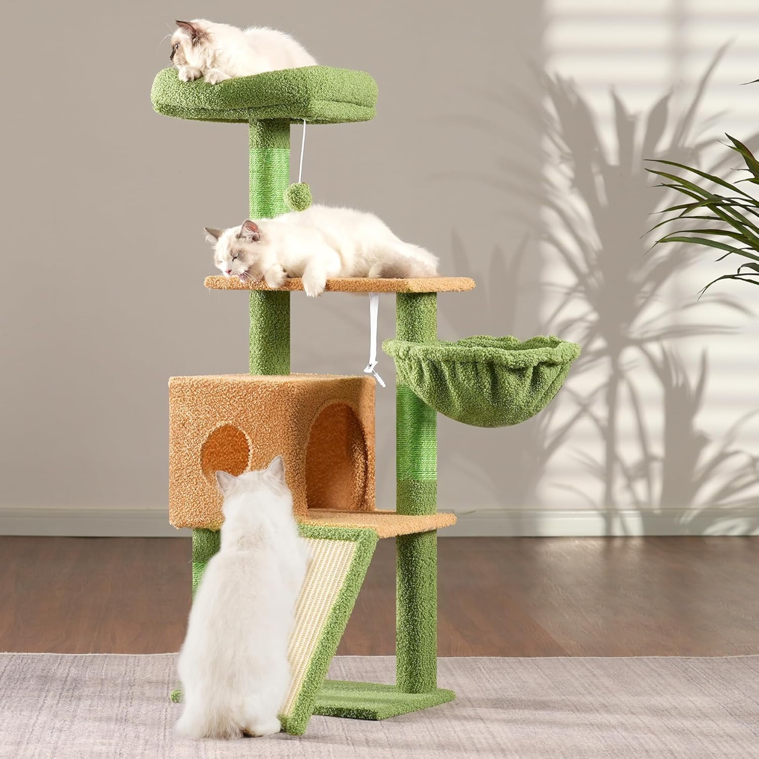 Furry friend Cat Tree, 42.5-Inches Cat Tower for Indoor Cats, Plush ...