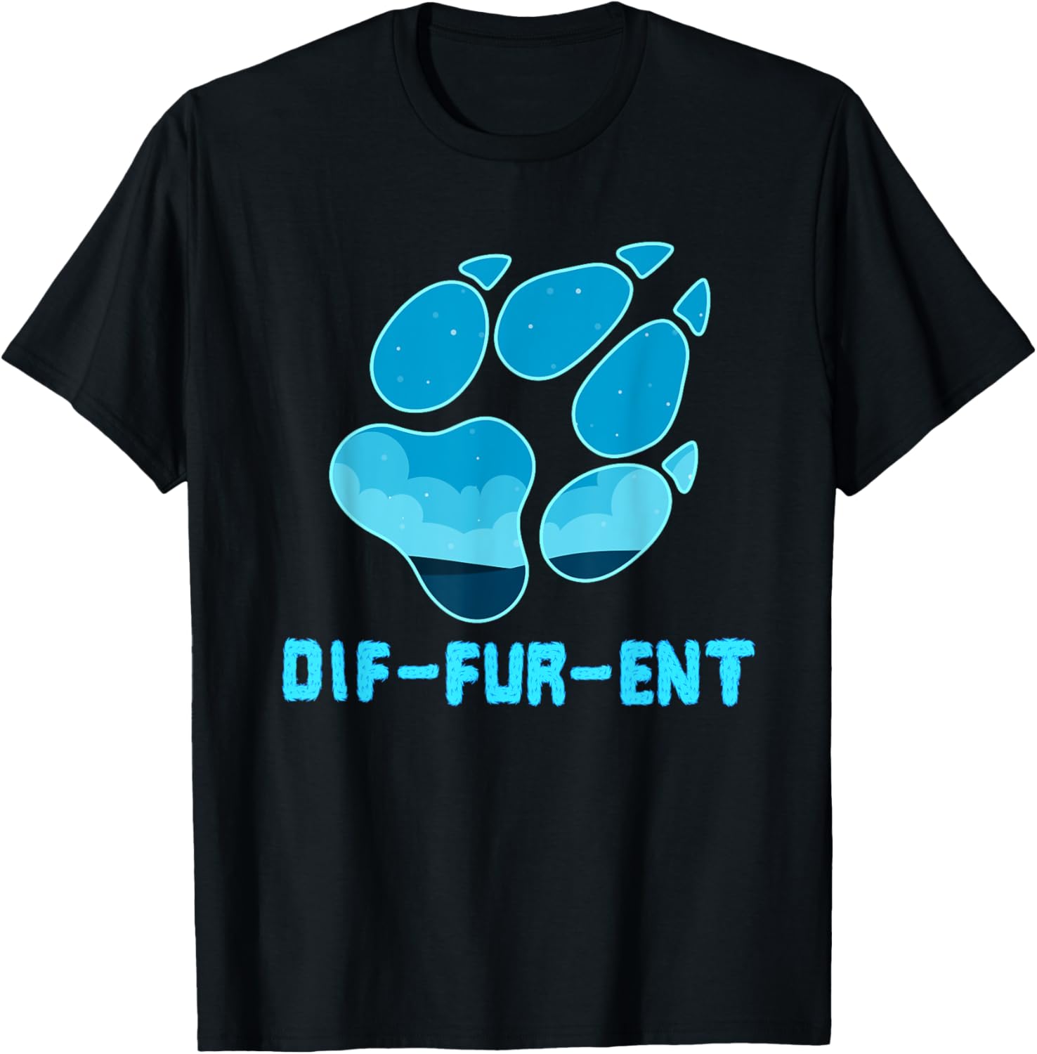 Furry shirt - DifFurEnt Wolf Dog Paw t-shirt T-Shirt - Walmart.com