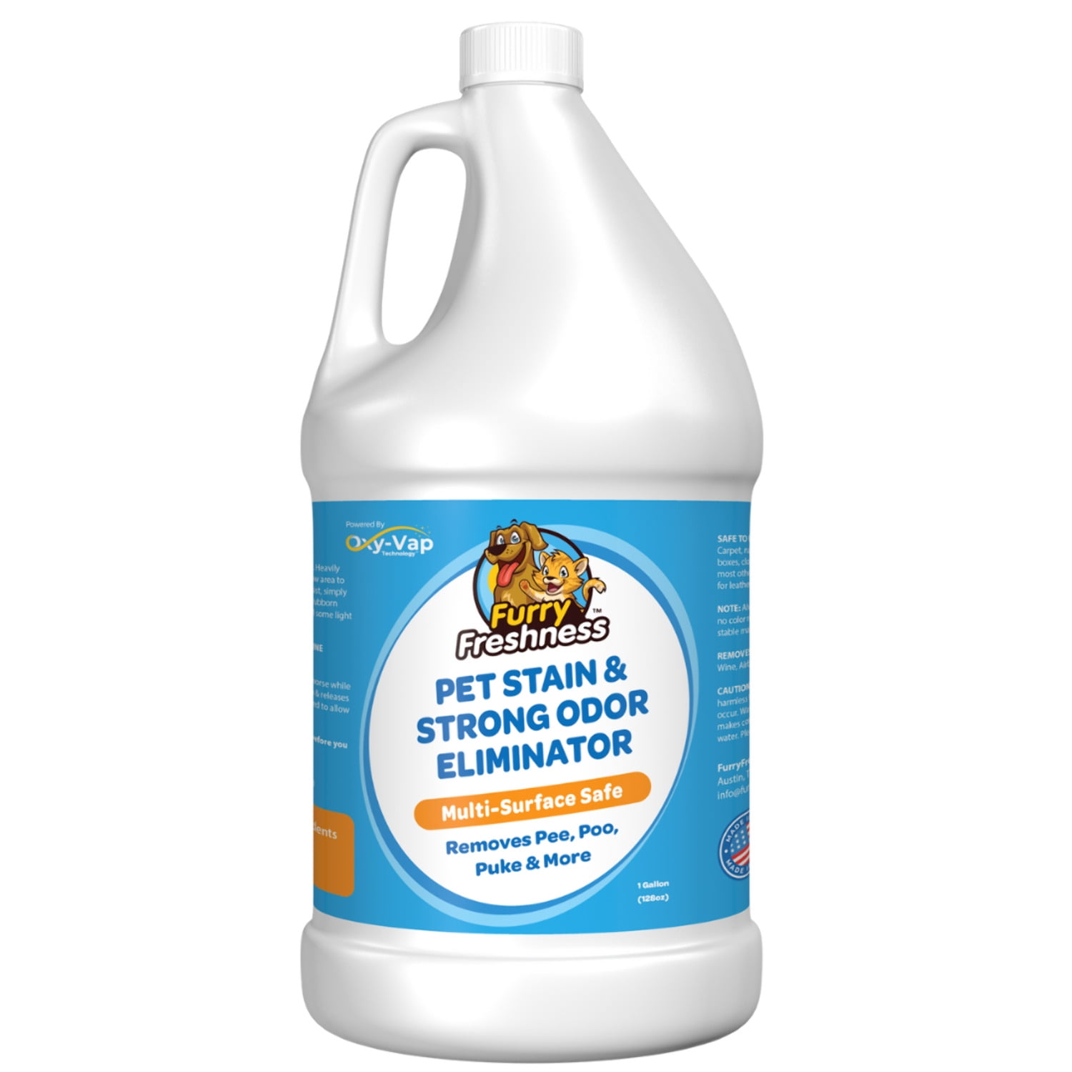 FurryFreshness Premium Pet Stain & Odor Remover - Removes Urine, Poop ...