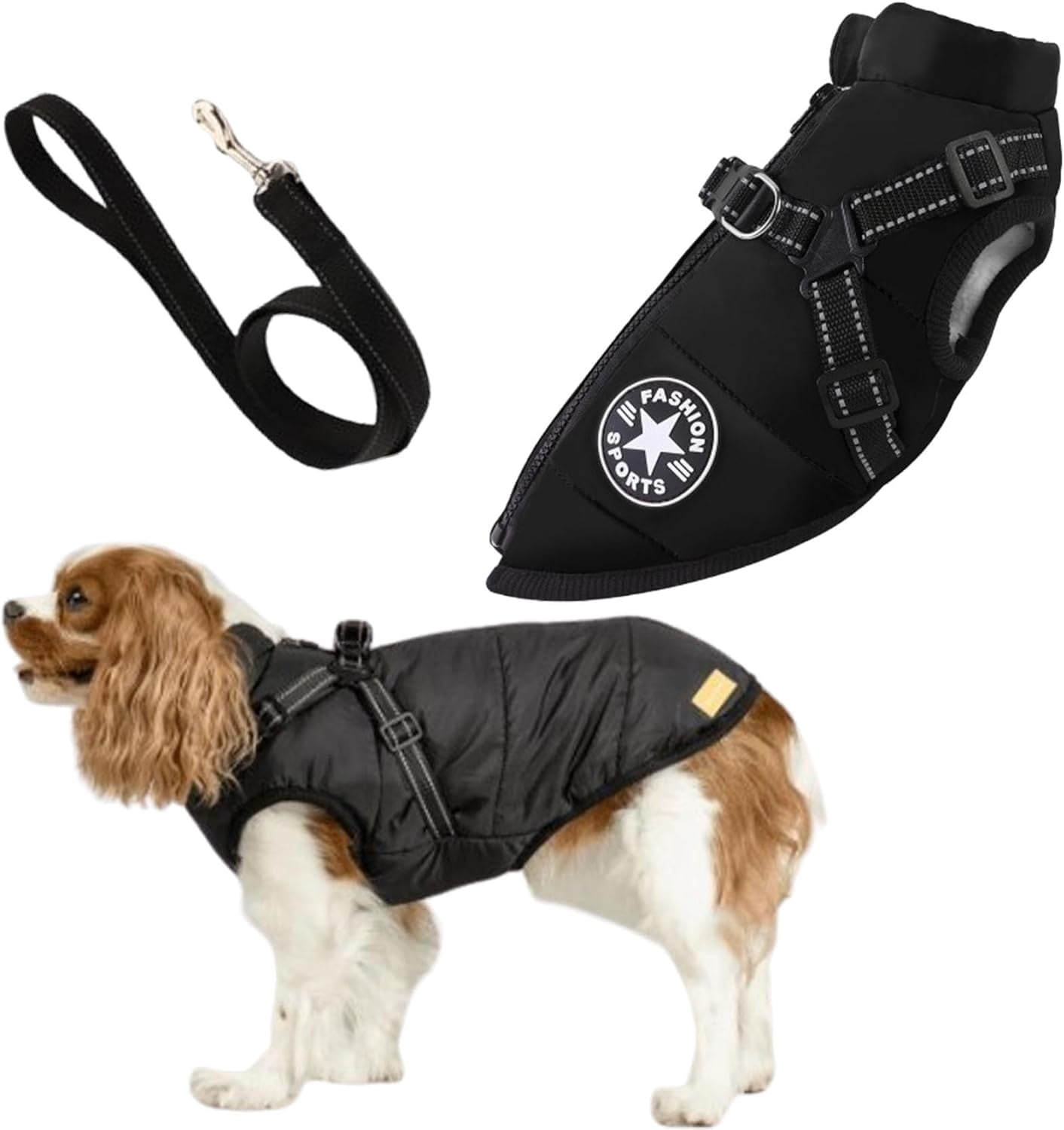 FurryKing 3 in 1 Winter Jacket, Furryking Dog Winter Coat, Waterproof Windproof Dog Jacket with ...