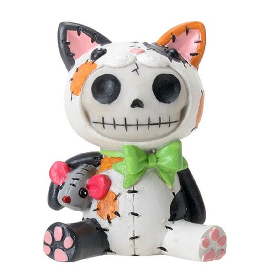 Furrybones Small Statue: Calico Mao Mao Skeleton in Cat Costume, Animal ...
