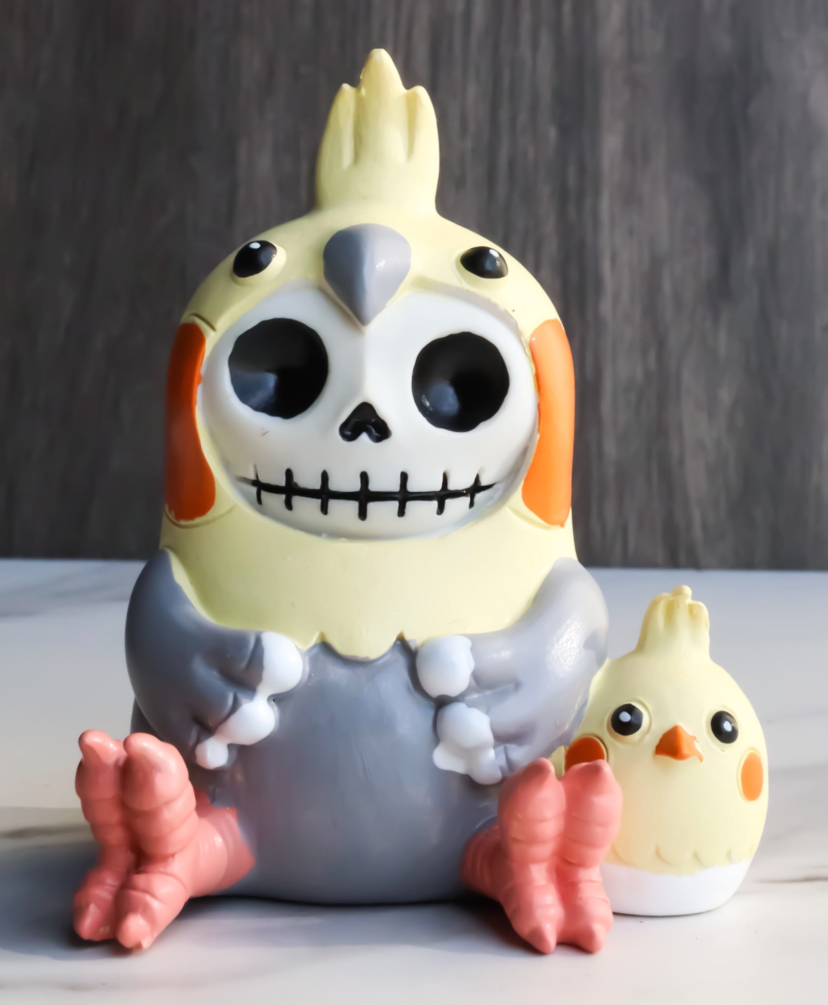 Furrybones Cheeky The Chicken Hen With Chick In Egg Skeleton Furry Bone Figurine - Walmart.com