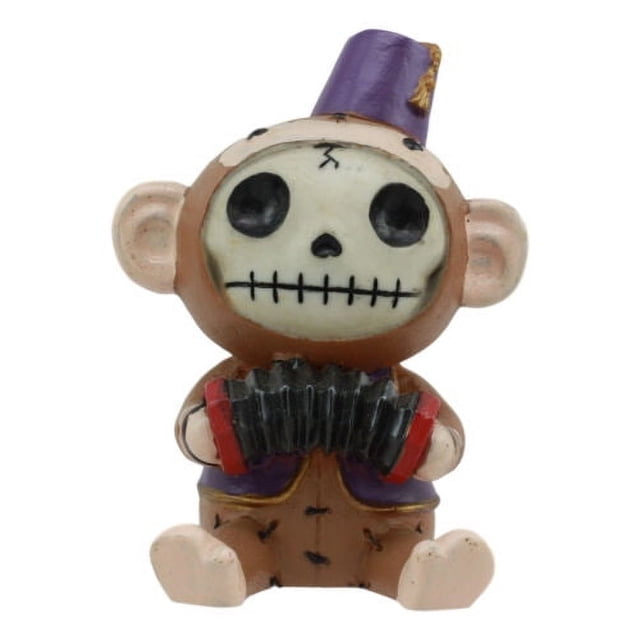 Furrybones Circus Monkey Playing An Accordion Voodoo Skeleton Statue ...