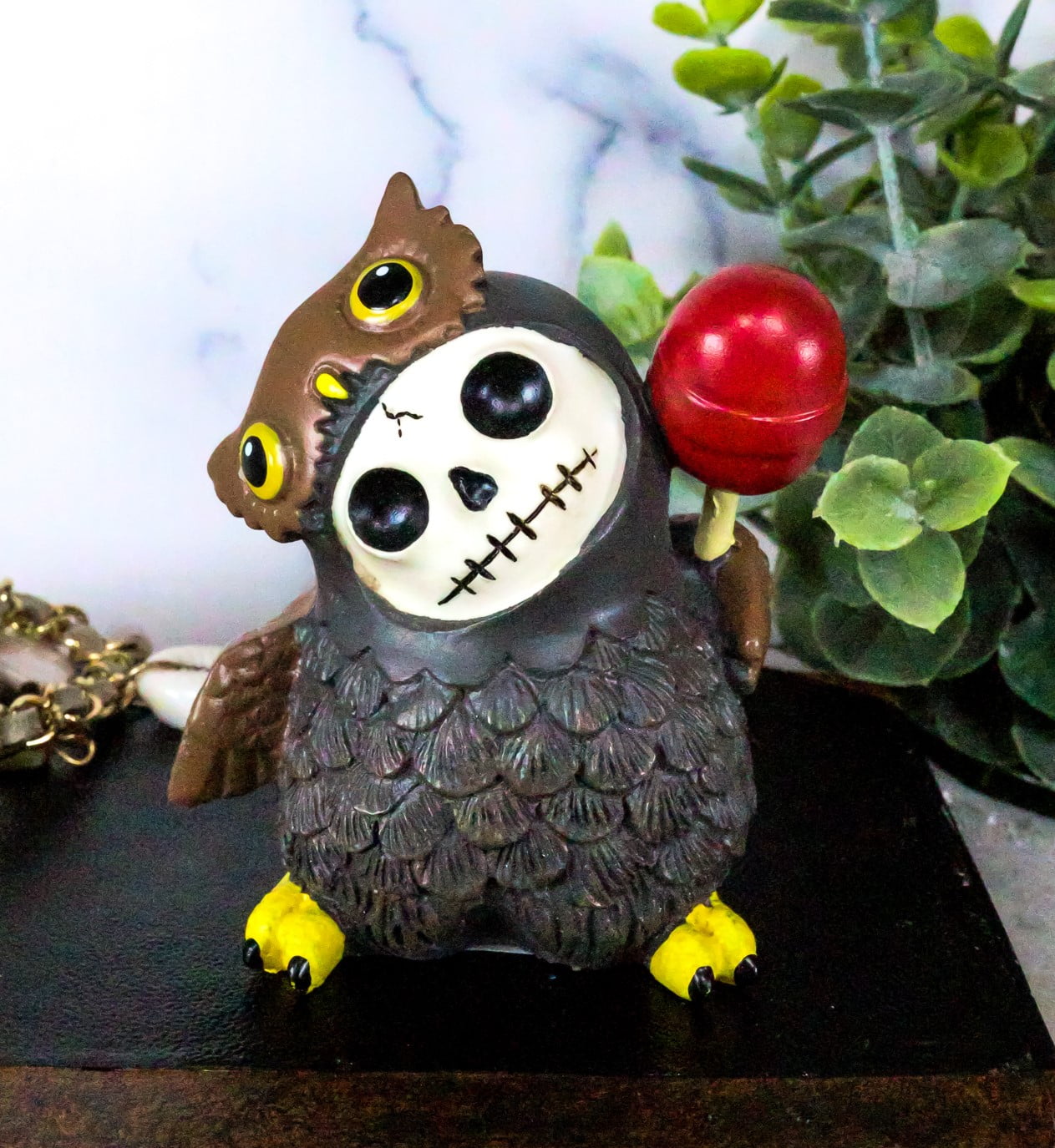 Furrybones Hootie The Great Horned Owl With Red Lollipop Skeleton ...