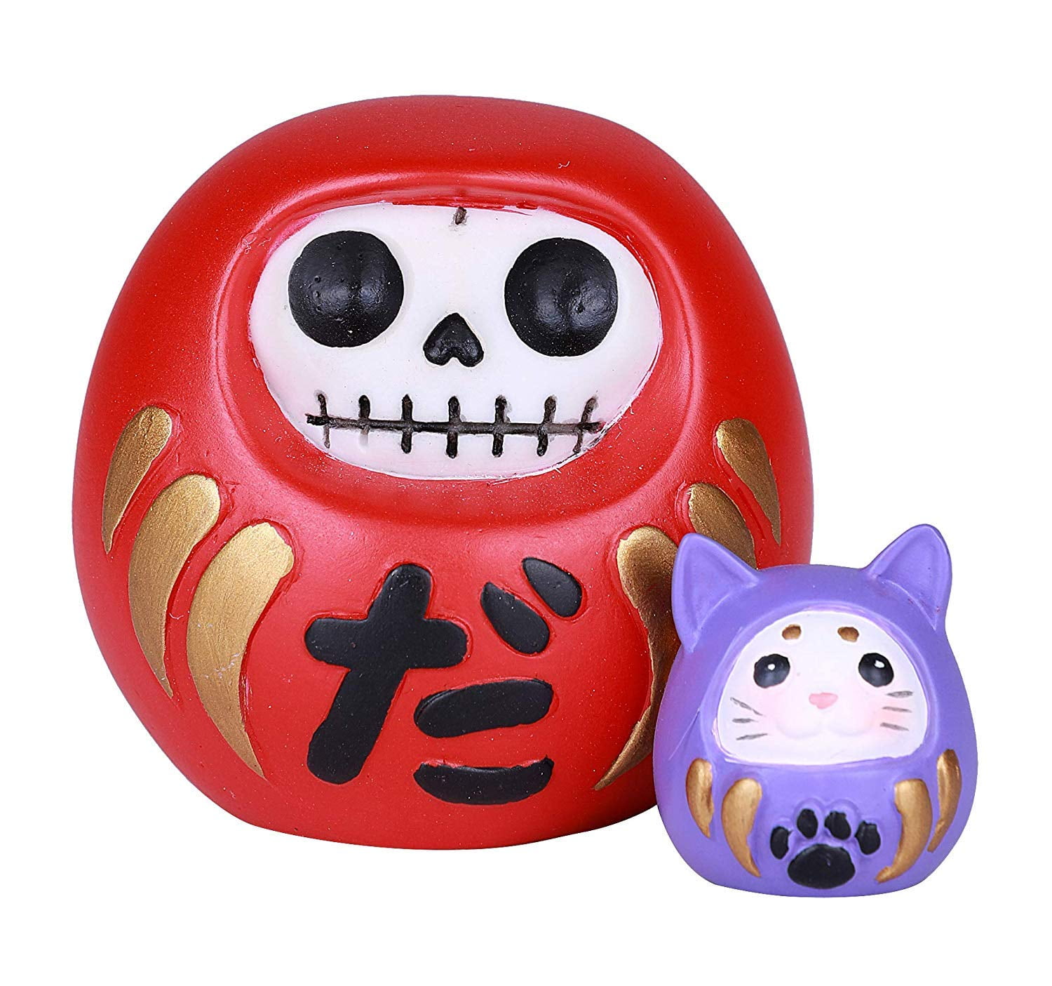 Furrybones Japanese Daruma With Mouse Friend Skeleton Statue Toy Furry ...