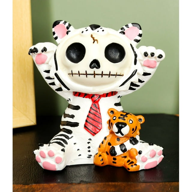 Furrybones White Tigrrr Snow Tiger Skeleton Monster Table Top Ornament ...