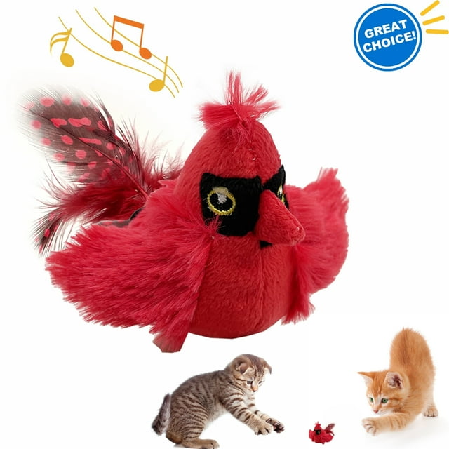 Furrygo Interactive Electronic Cat Toy, Automatic Chirping Bird Toy ...