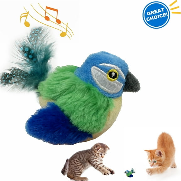 Interactive Chirping Bird Cat Toy,2025 New Flying Bird Cat Toy Flapping ...