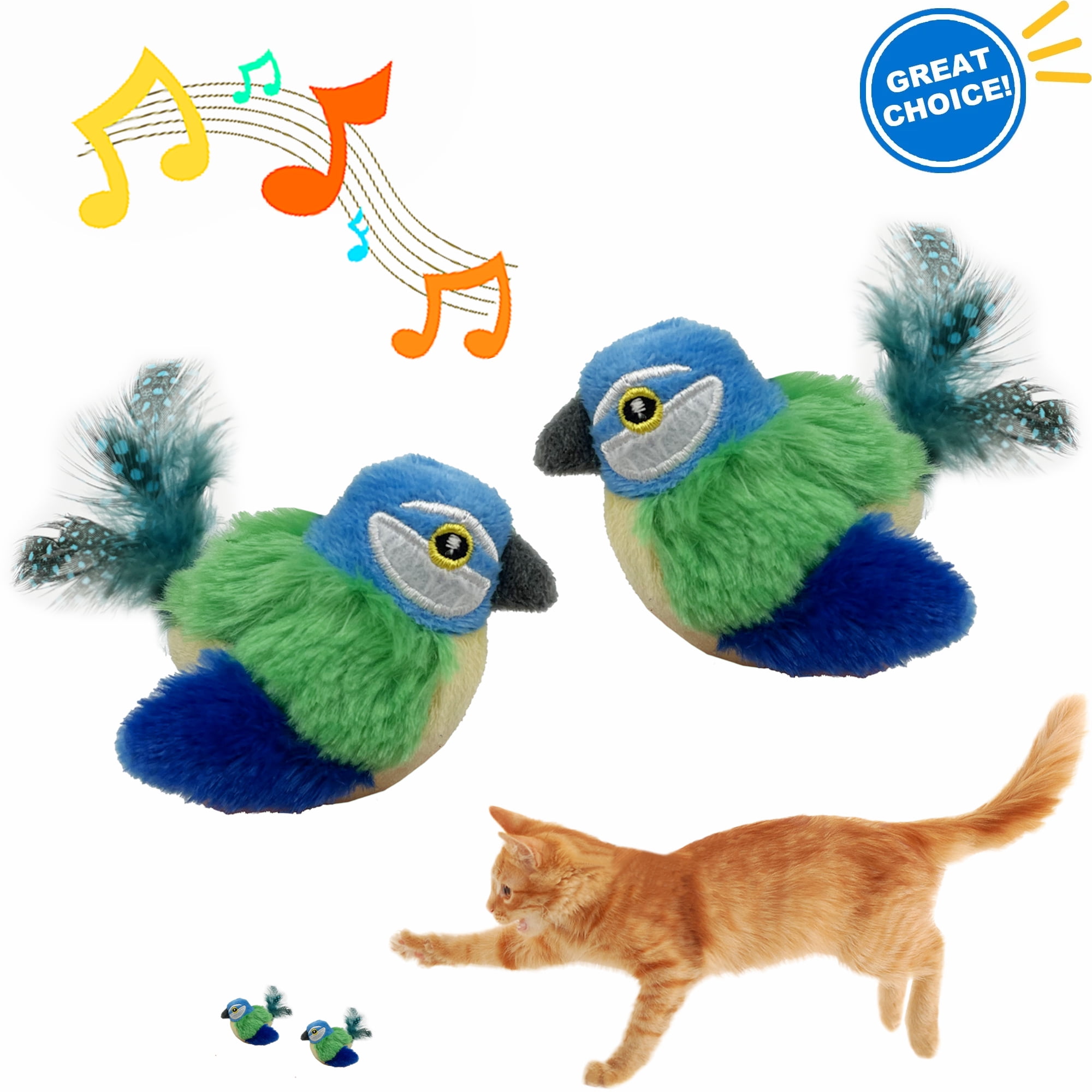 Furrygo Interactive Electronic Cat Toy, Automatic Chirping Bird Toy ...