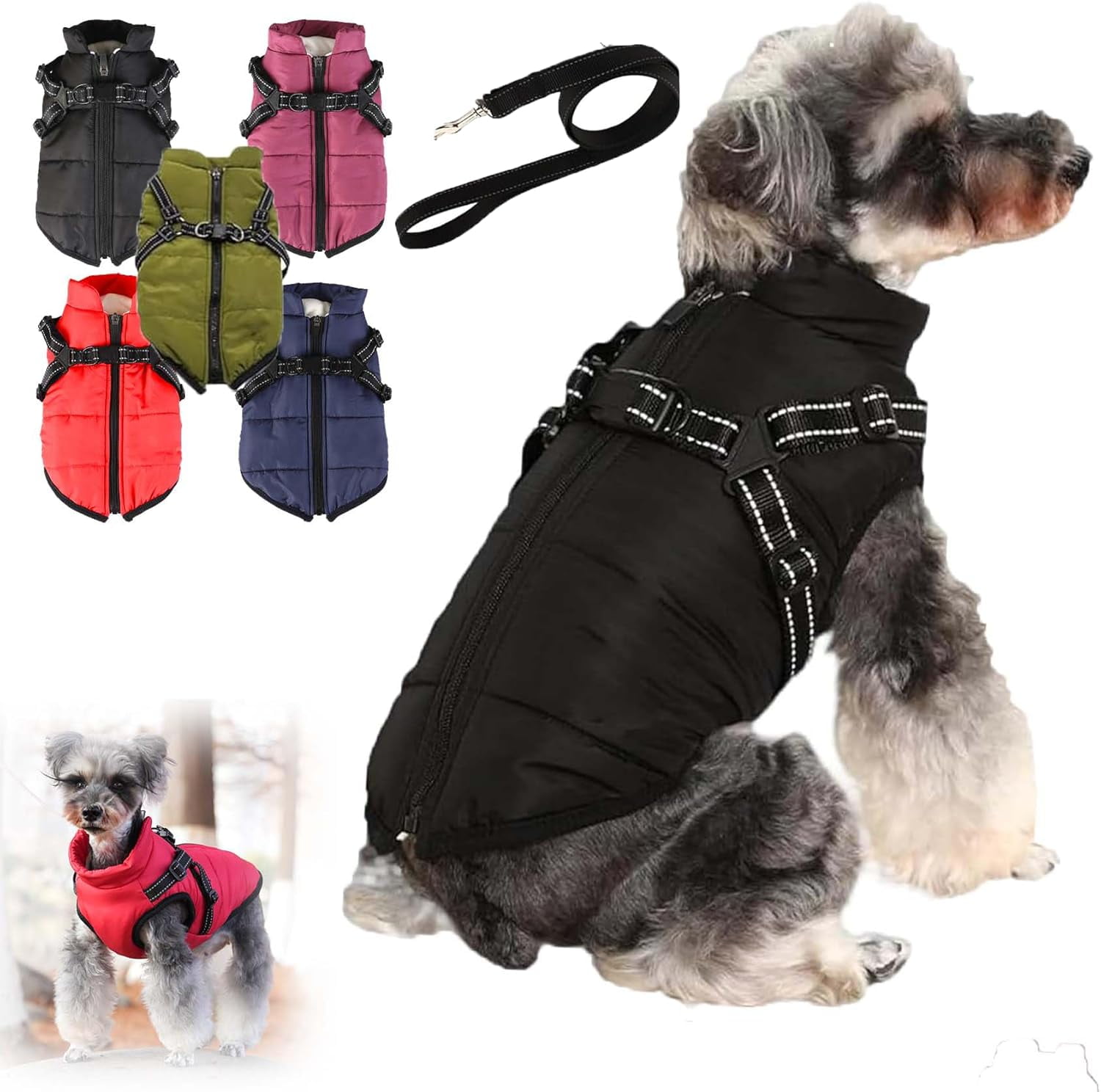 Furryking Dog Winter Coat, 2026 New Furryking Three in One Dog Jacket with Harness, Waterproof ...